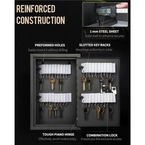 Other | Uniclife 4 Position Slotted Key Cabinet With Combination Lock ...